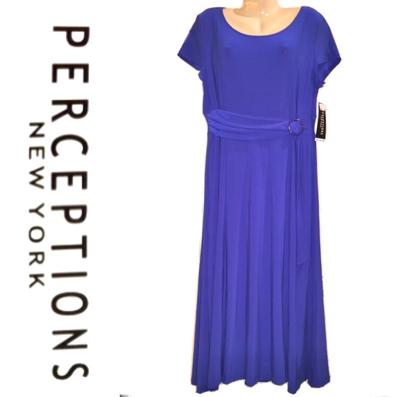 Perceptions | Dresses | Nwt Perceptions New York Marine Blue Cap Sleeve ...